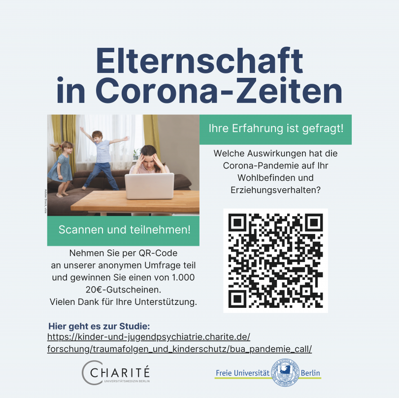 Elternschaft in Corona-Zeiten - Studie der Charité und FU Berlin | Pestalozzi-Froebel-Haus